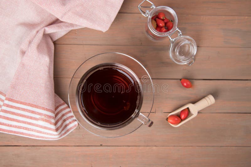 Vitamin Tea from the Fruit of the Wild Rose. Natural Herbal Tea Stock ...