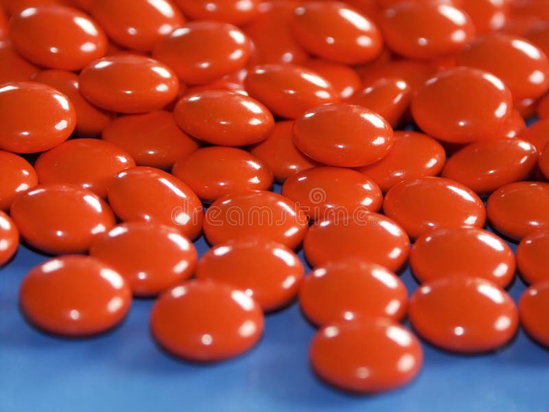 Red caffeine Pills stock photo. Image of caffeine, bright - 7048372