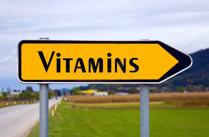 Vitamins sign board. stock image. Image of customisable - 207899501