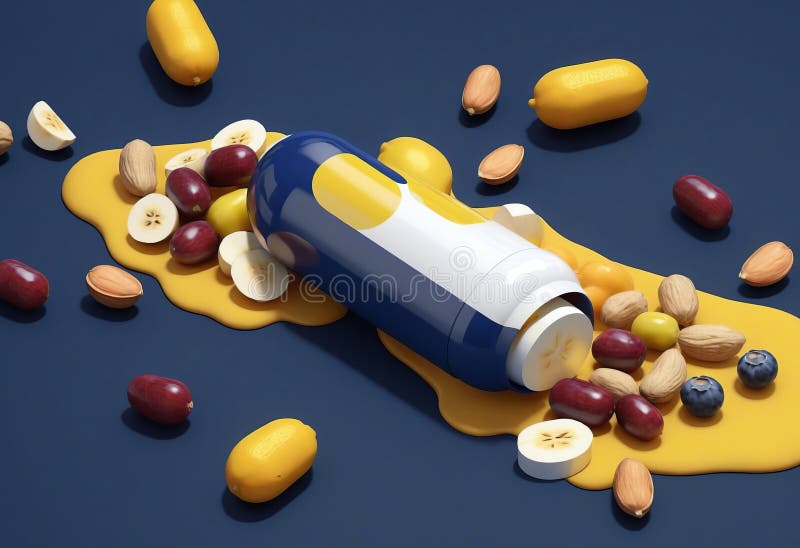 Vitamins Supplements Symbol. Vitamins Supplements As a Capsule Stock ...