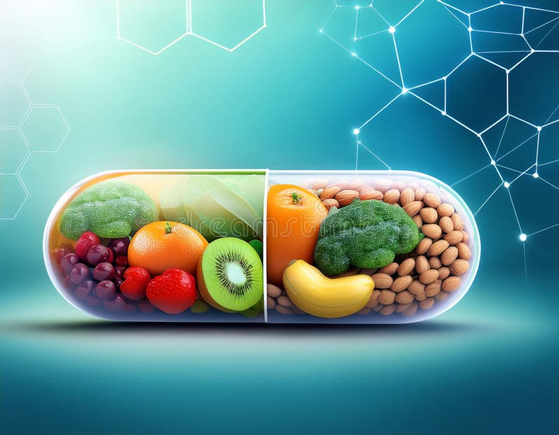 Vitamins Supplements Symbol Stock Illustration - Illustration of fish ...