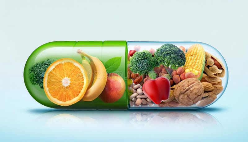 Vitamins Supplements Symbol Stock Illustration - Illustration of pill ...