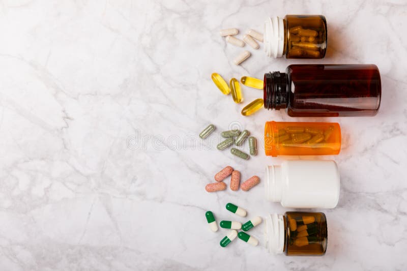 Vitamins and supplements. stock image. Image of dietary - 299052941