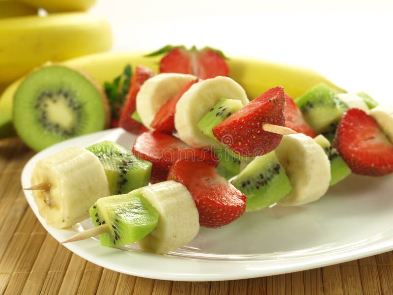 Skewer of fruits stock photo. Image of feed, kiwi, fruit - 6106116