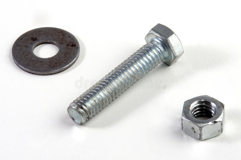 Vite, Bullone, Perno, Dado, Rondella E Rosetta Elastica Fotografia ...