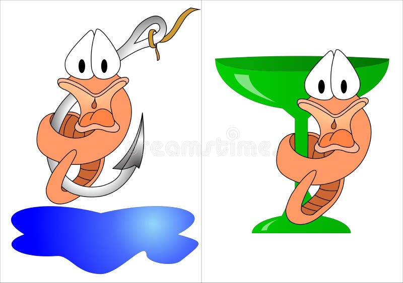 Sorridere Divertente Del Verme Illustrazione Vettoriale - Illustrazione ...