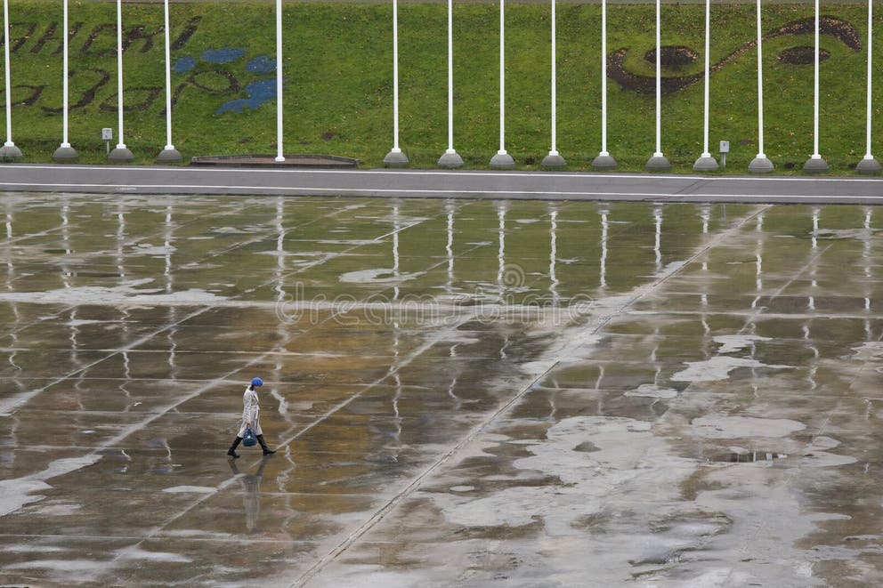 Vitebsk, Belarus - October 28, 2024 : Athletes Training Ground in Front ...