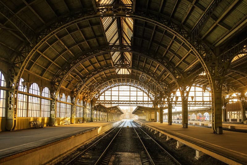 Vitebsky Railway Station during Sunset Stock Photo - Image of vitebsky ...