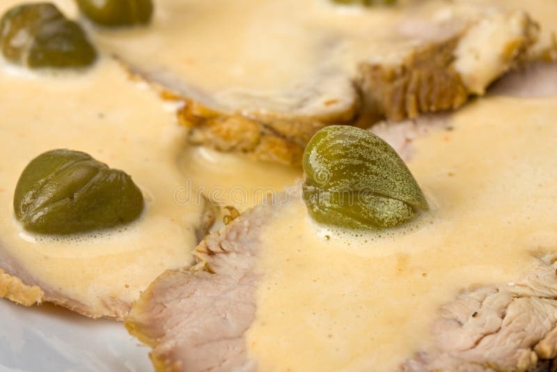Vitello Tonnato, Typical Italian Roast Beef Stock Photo - Image of ...