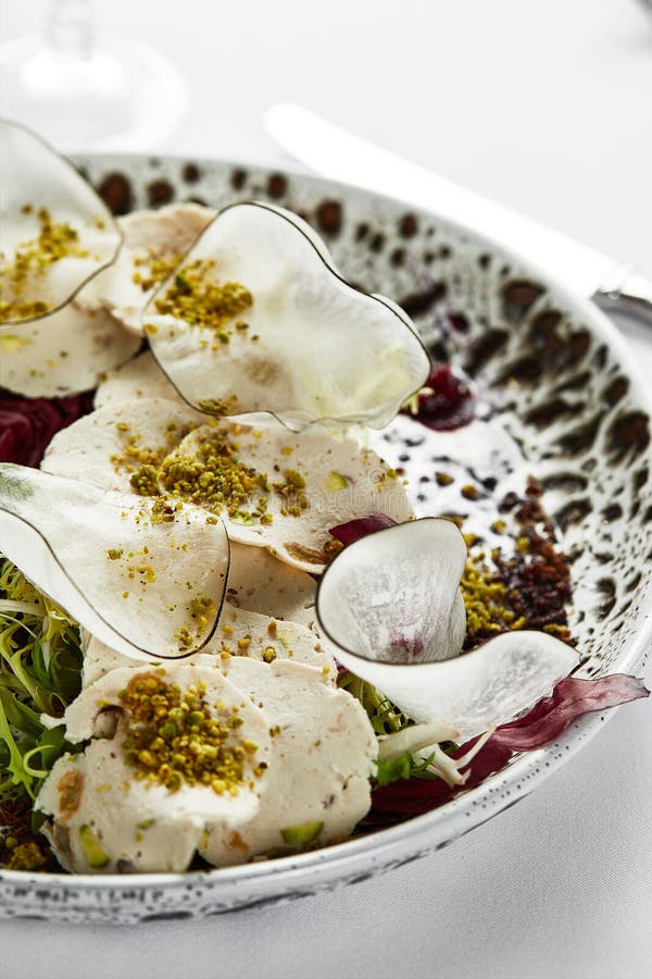 Vitello Tonnato Tender Beef Appetizer with Tuna Sauce, Close-up. Stock ...