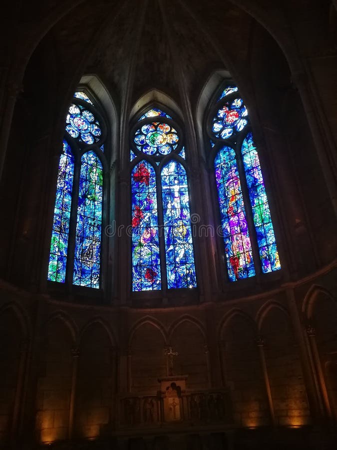 Vitrage of Notre Dame Cathedral in Rouen Stock Photo - Image of ancient ...