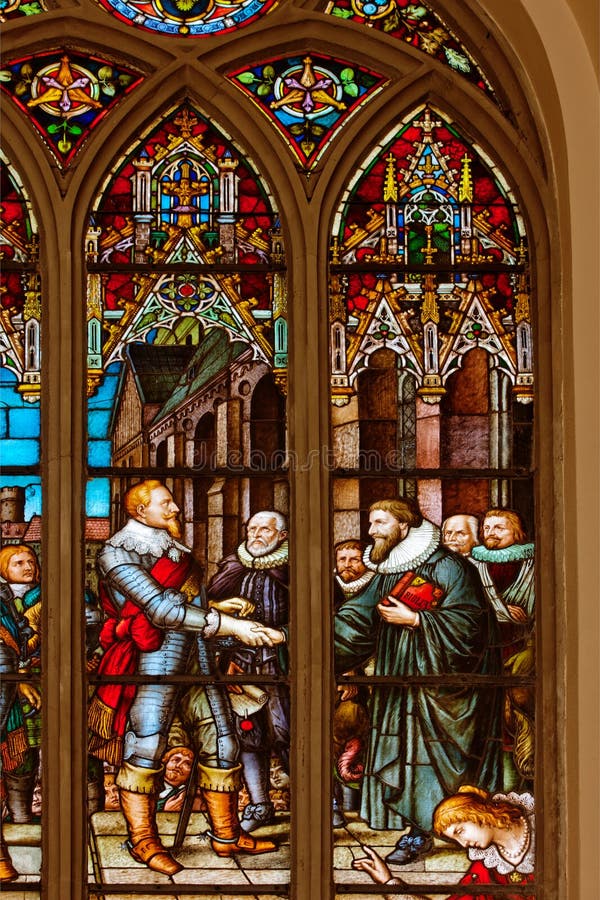 Vitrage of Riga Dome Cathedral Stock Photo - Image of gothic ...