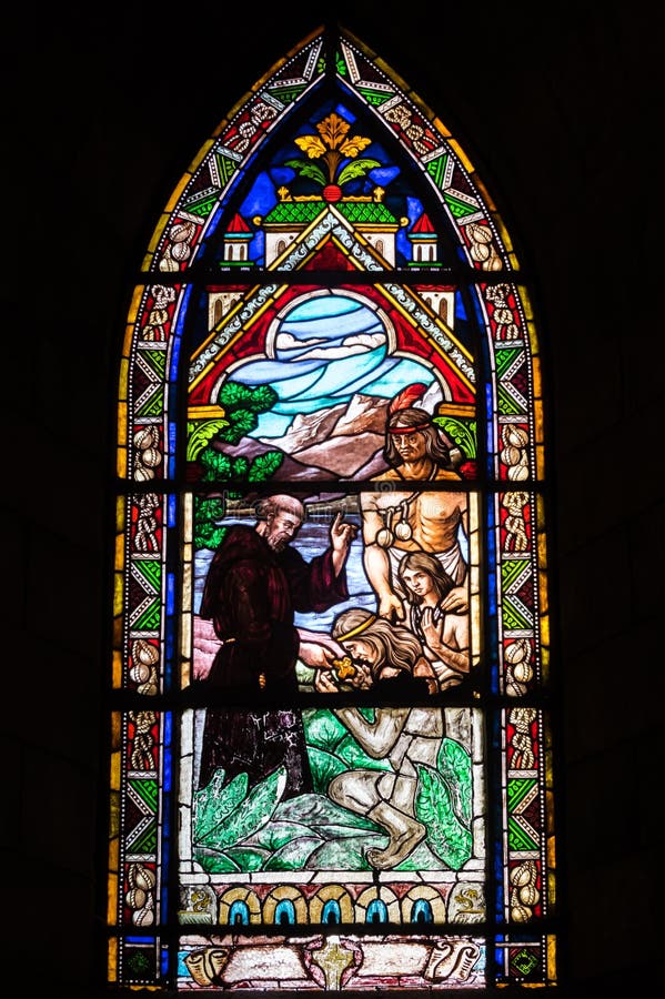 Vitral foto de archivo. Imagen de cruz, argentina, arte - 39082814