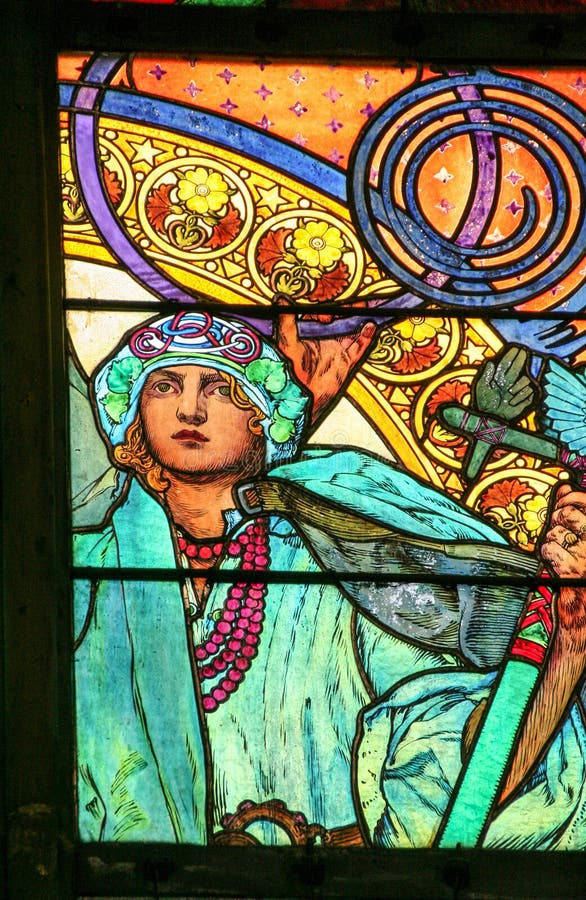 Vitral de Art Nouveau imagen de archivo. Imagen de relevaciones - 111130141