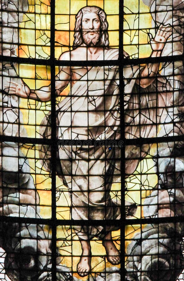 Resurrección De Jesus Christ - Vitral Foto de archivo - Imagen de ...