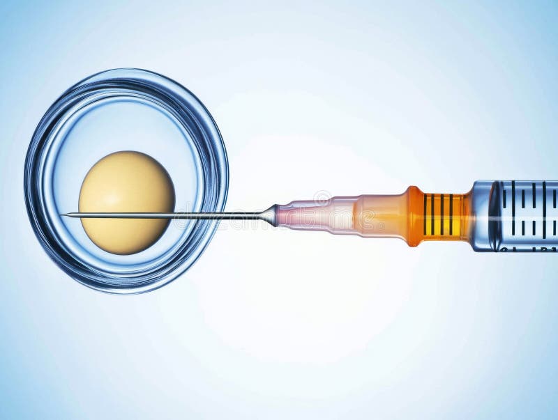 In Vitro Fertilization Process with Egg and Sperm Injection Stock Photo ...