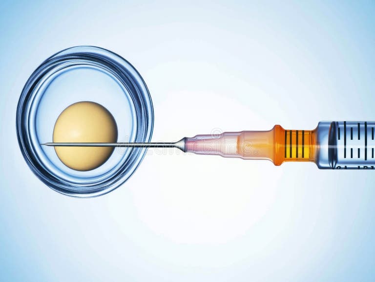 In Vitro Fertilization Process with Egg and Sperm Injection Stock Photo ...