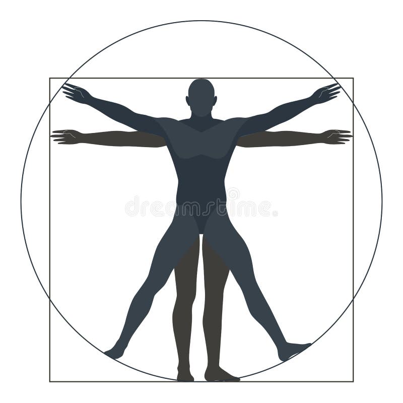 Vitruvian Man Drawing Vector Stock Illustrations – 218 Vitruvian Man ...