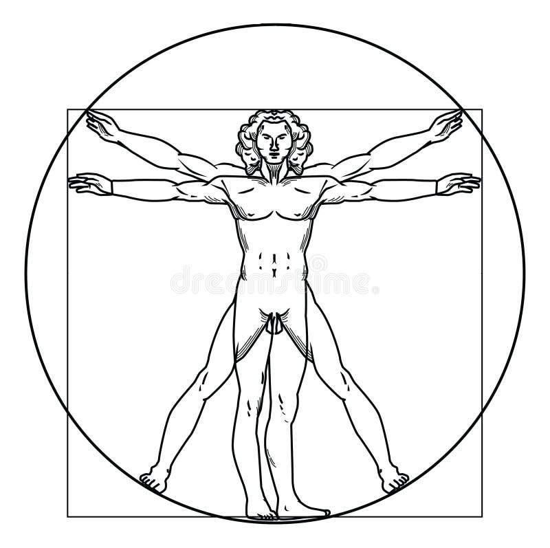 Vitruvian Man Black and White Illustration Editorial Photography ... Vitruvian Man Black and White Illustration Editorial Photography ...