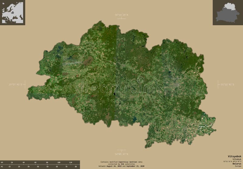 Vitsyebsk, Belarus - Composition. Sentinel-2 Satellite Stock ...