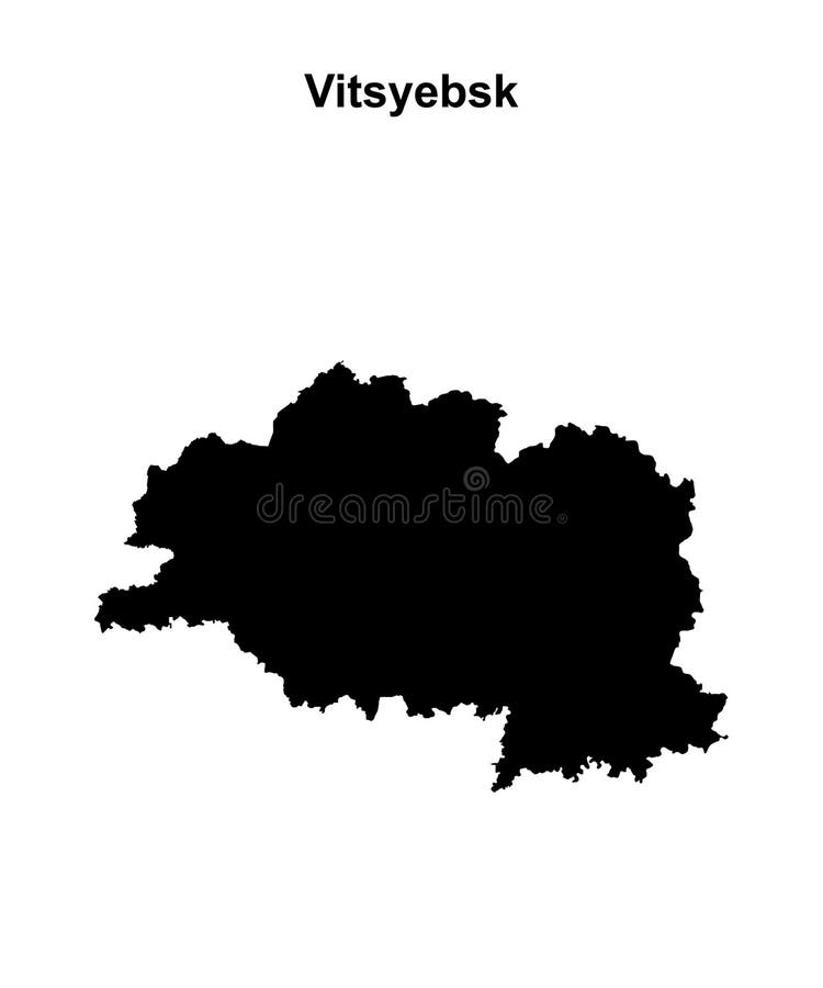 Vitsyebsk outline map stock vector. Illustration of area - 360401811