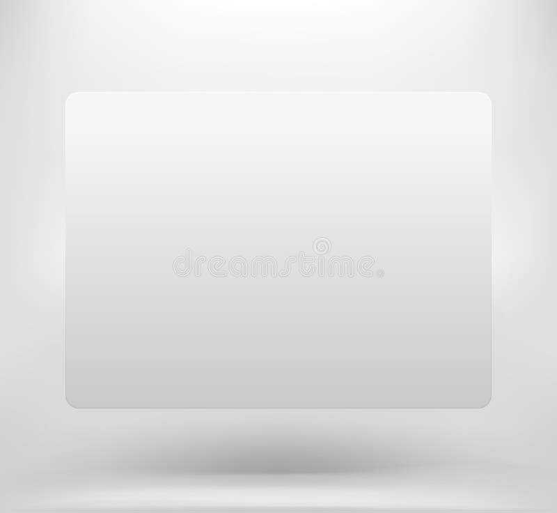 Vit Rektangel Med Rundade Hörn Vektor Illustrationer - Illustration av ...