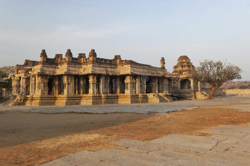 Vittala Temple Facade at Hampi, Karnataka, India Stock Image - Image of ...