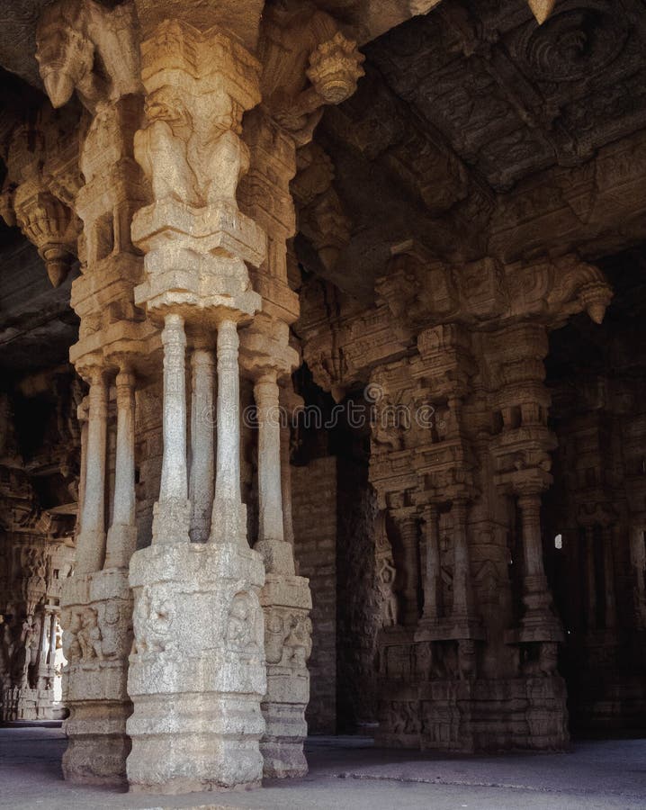 Vittala Temple, One of the Most Ornate Monuments in Hampi. Stock Photo ...