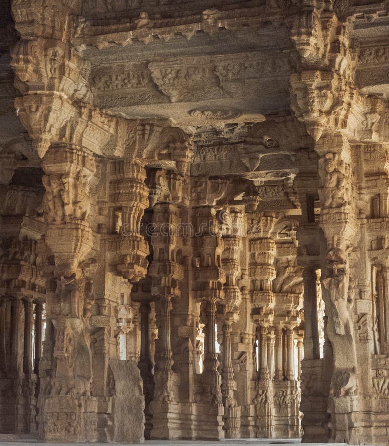 Vittala Temple, One of the Most Ornate Monuments in Hampi. Stock Photo ...