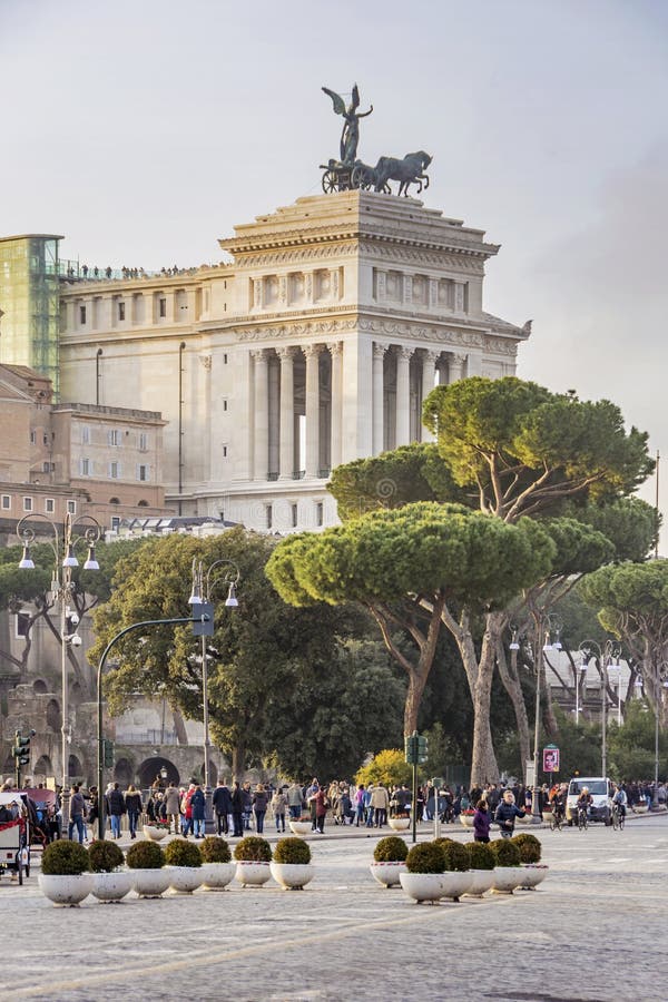 Vittoriano Monument Building in Rome Stock Image - Image of ...
