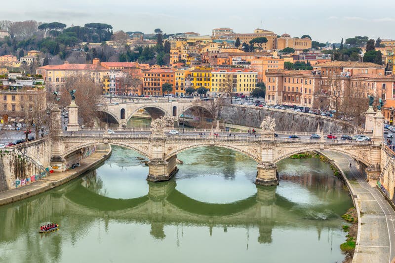 Vittorio Emanuele Famous Bridge in Rome Editorial Photo - Image of roma ...