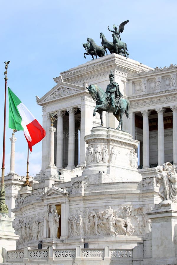 Vittorio Emanuele in Rom, Italien Stockfoto - Bild von denkmal, italien ...