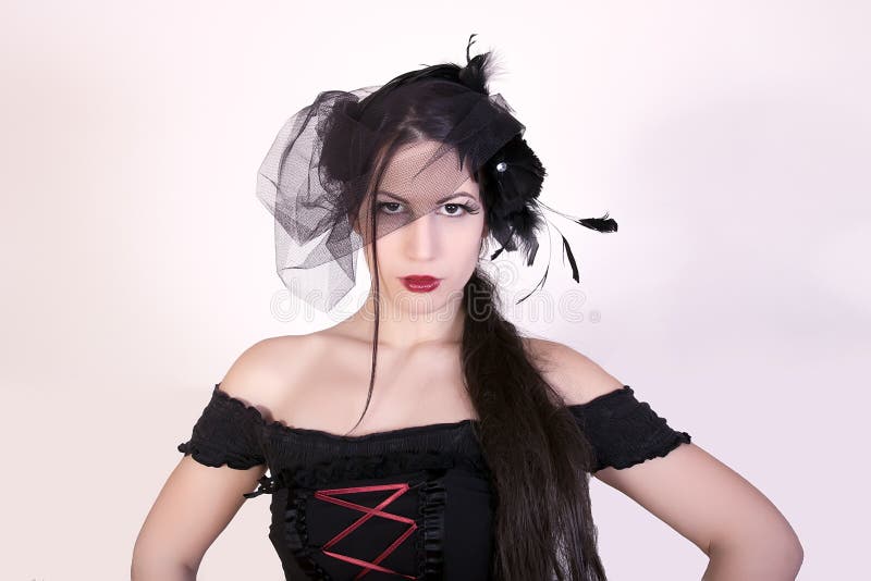 Viuda Atractiva Con Un Velo Imagen de archivo - Imagen de manera ...