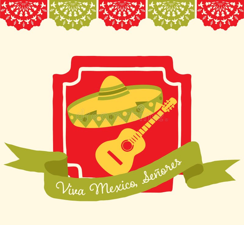 Viva Mexico - Carte De Vœux Illustration de Vecteur - Illustration du ...