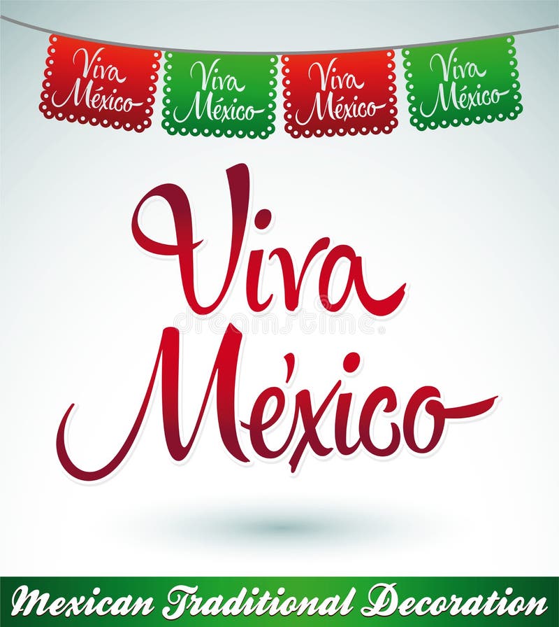 Viva Mexico - Mexican Holiday Vector Decoration Stock Vector ...