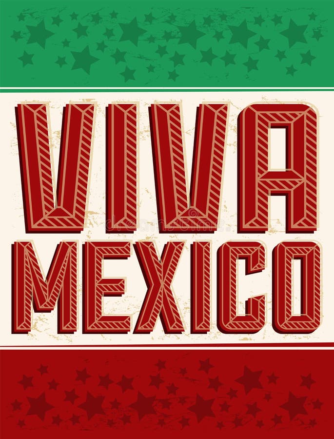 Viva Mexico - Mexican Holiday Stock Vector - Illustration of label ...