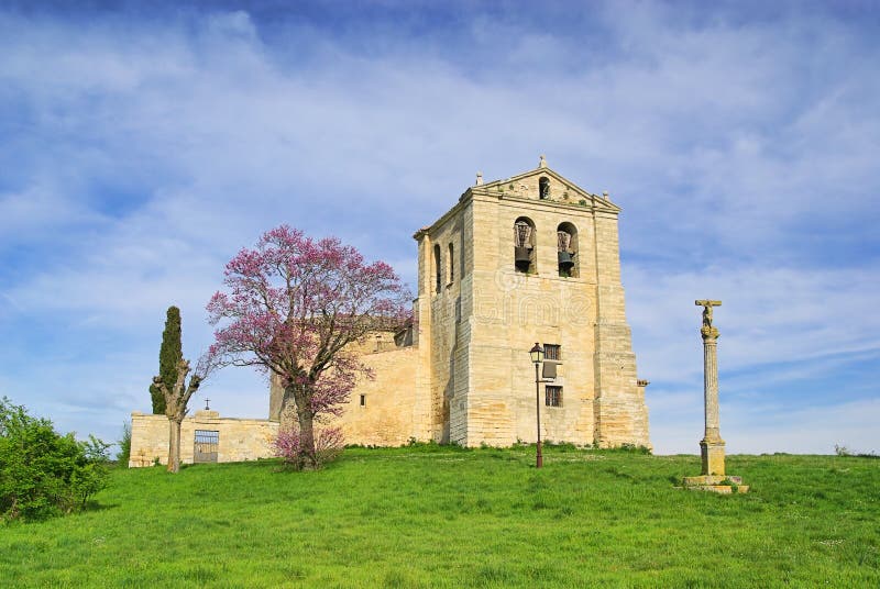 Vivar del Cid church stock image. Image of blossom, ancient - 18702207