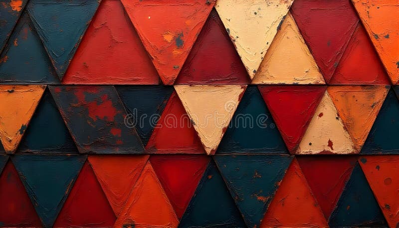 A Vivid Abstract Artwork Features an Array of Textured, Colorful ...