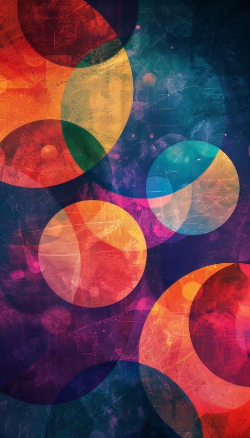 Vivid Abstract Backdrop with Colorful Circular Patterns for a Visually ...