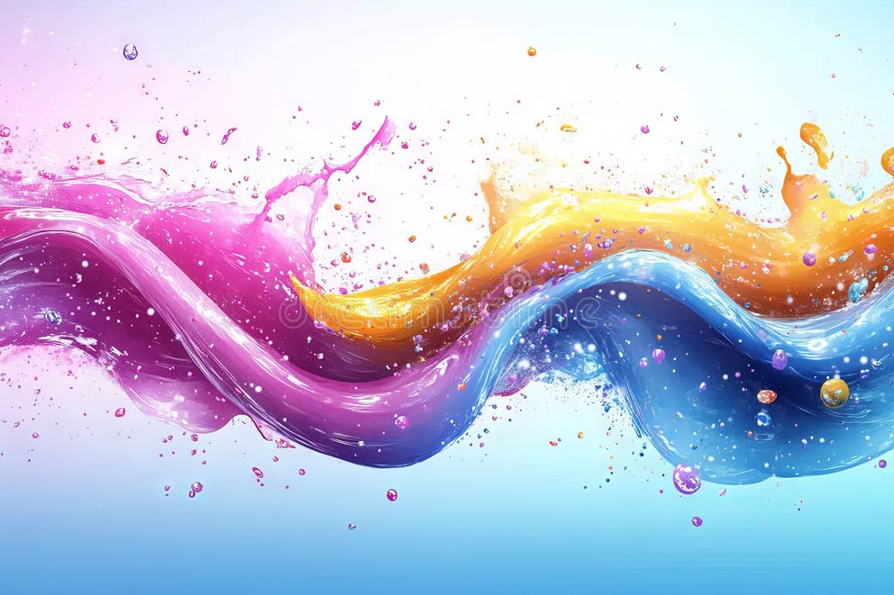 A Vivid, Abstract Background Featuring a Psychedelic Paint Theme Stock ...