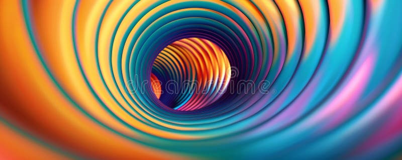A Vivid Abstract Background with a Series of Concentric Circles in ...