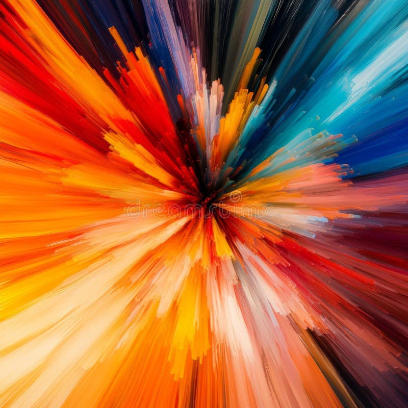 Vivid Abstract Burst of Colorful Streaks in Dynamic Motion Stock Photo ...