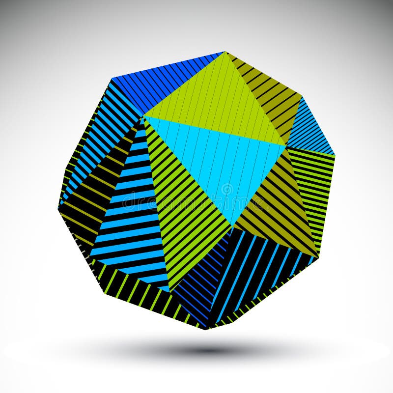 Vivid Abstract 3D Spatial Vector Contrast Figure, Art Spherical Stock ...