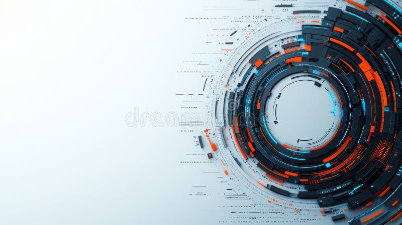 Abstract Futuristic Circular Design with Colorful Elements and Smooth ...