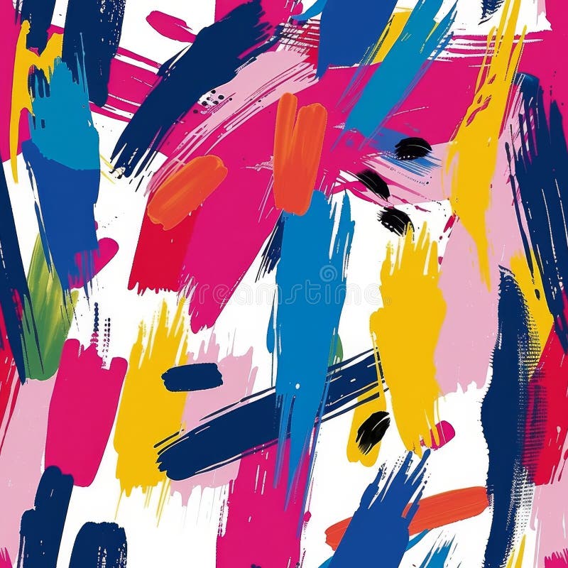 Vivid Abstract Expressionism Art with Bold Brushstrokes Stock Image ...