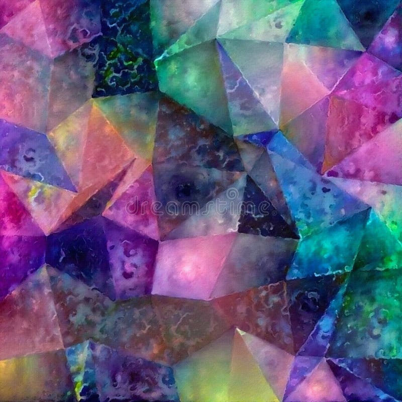 Vivid Abstract Geometric Figures Stock Illustration - Illustration of ...