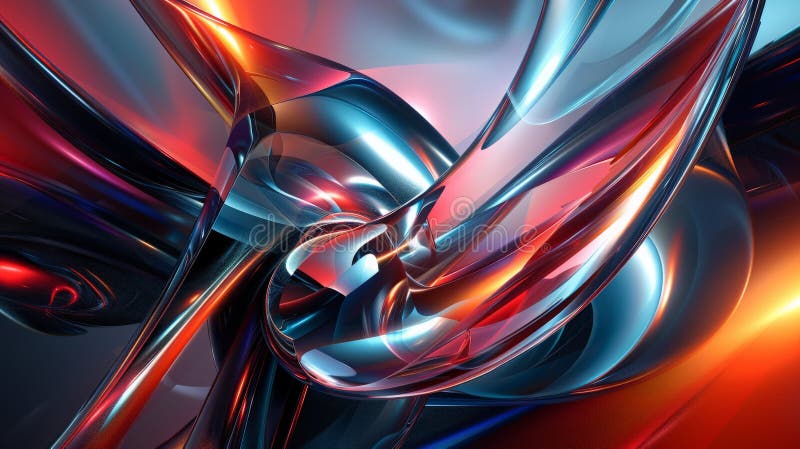 Vivid Abstract Glass Forms in Futuristic Neon Lighting Stock Photo - Image of light, futuristic ...