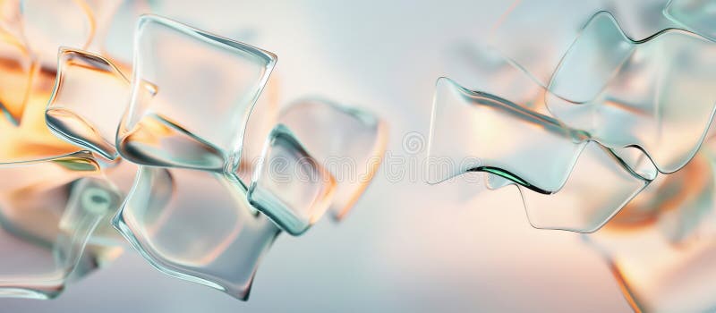 Vivid Abstract Glass Shapes by Generative AI Stock Image - Image of ...