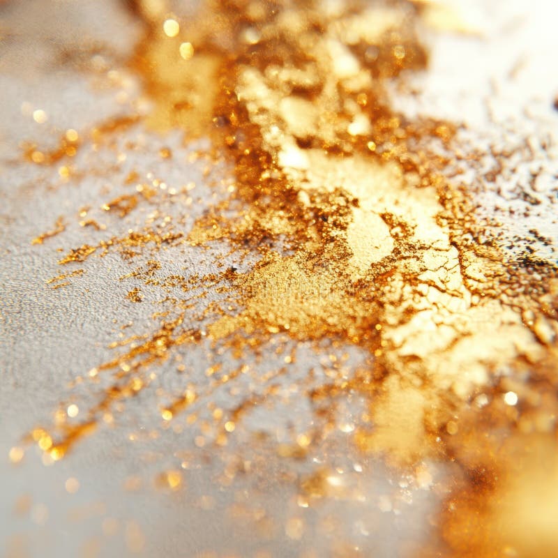 Abstract Golden Powder Texture with Glitter Particles Stock Image ...