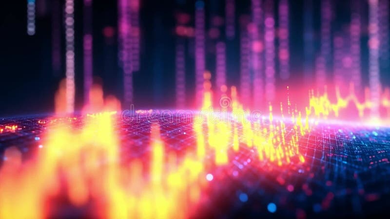 Vivid Abstract Sound Wave Art Stock Footage - Video of energy, patterns: 378388970